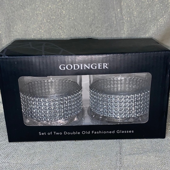 Godinger | Dining | Silver Rhinestone Lux Double Old Fashioned Drinking ...